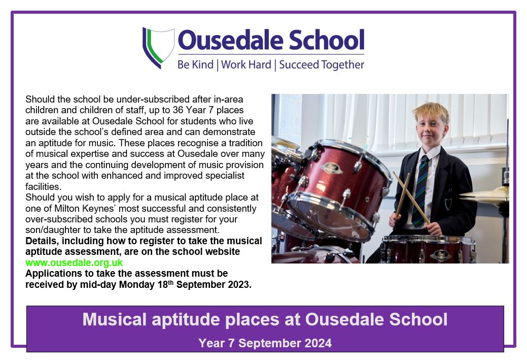Ousedale School - Musical Aptitude